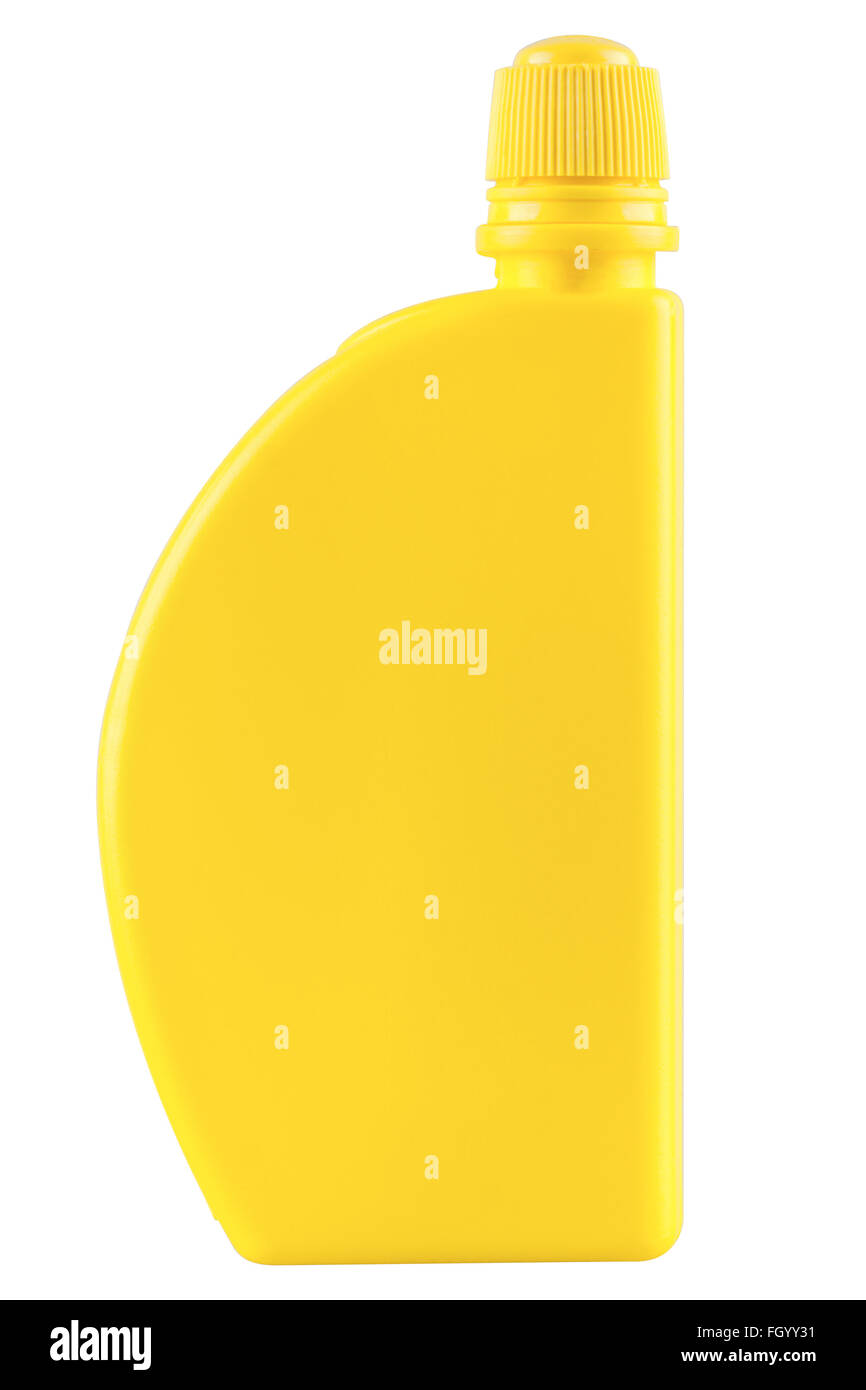 The yellow plastic container isolated on a white background Stock Photo ...