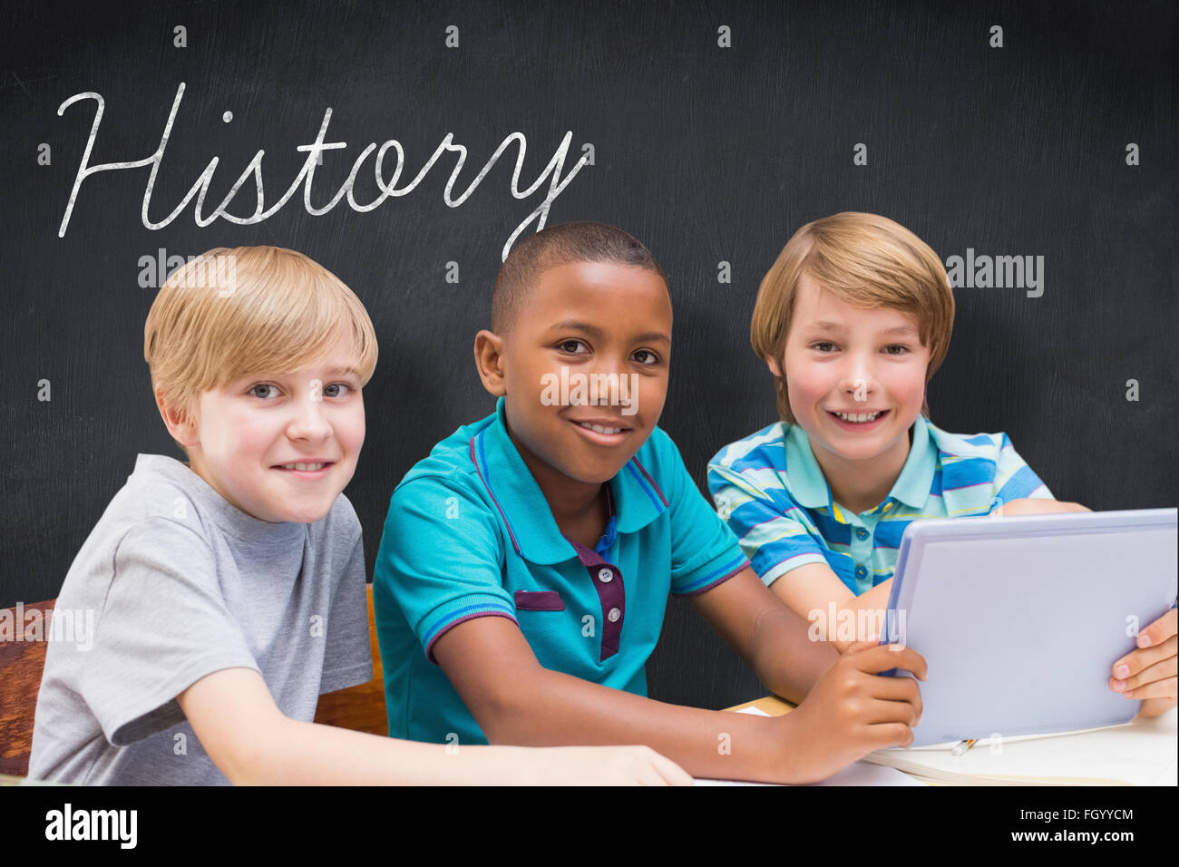 History against blackboard Stock Photo - Alamy
