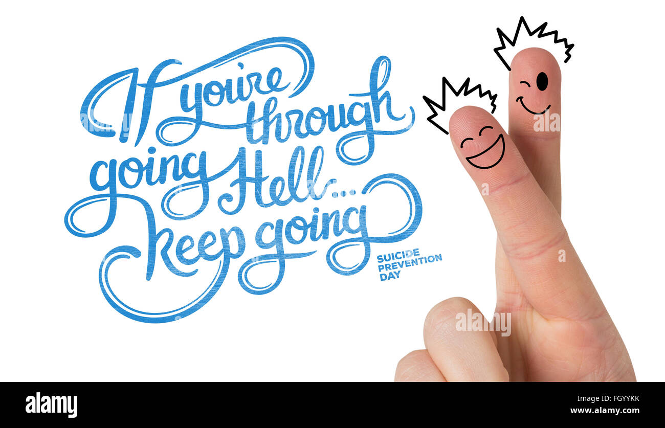 Composite image of finger characters Stock Photo - Alamy