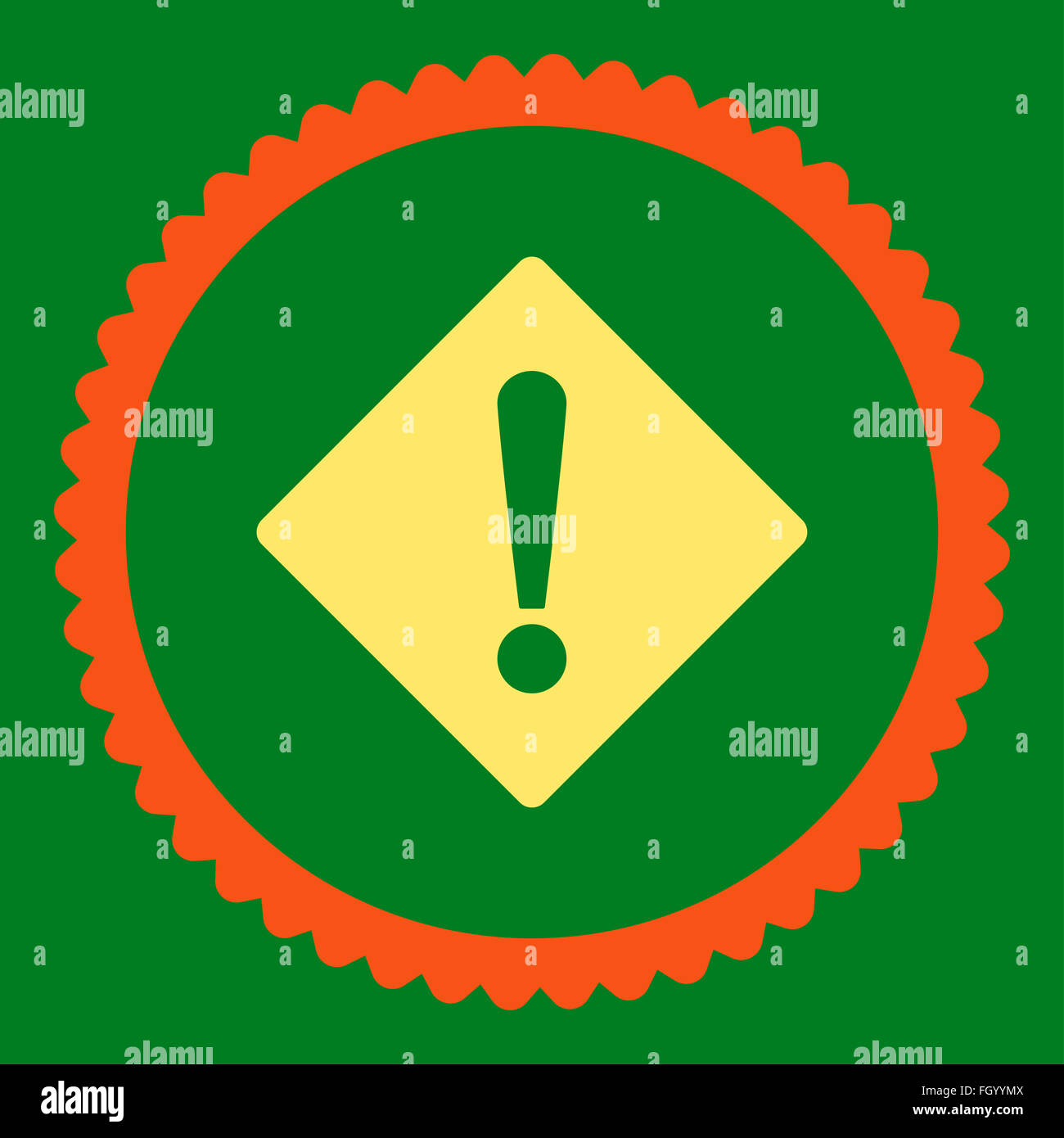 Error flat orange and yellow colors round stamp icon Stock Photo - Alamy