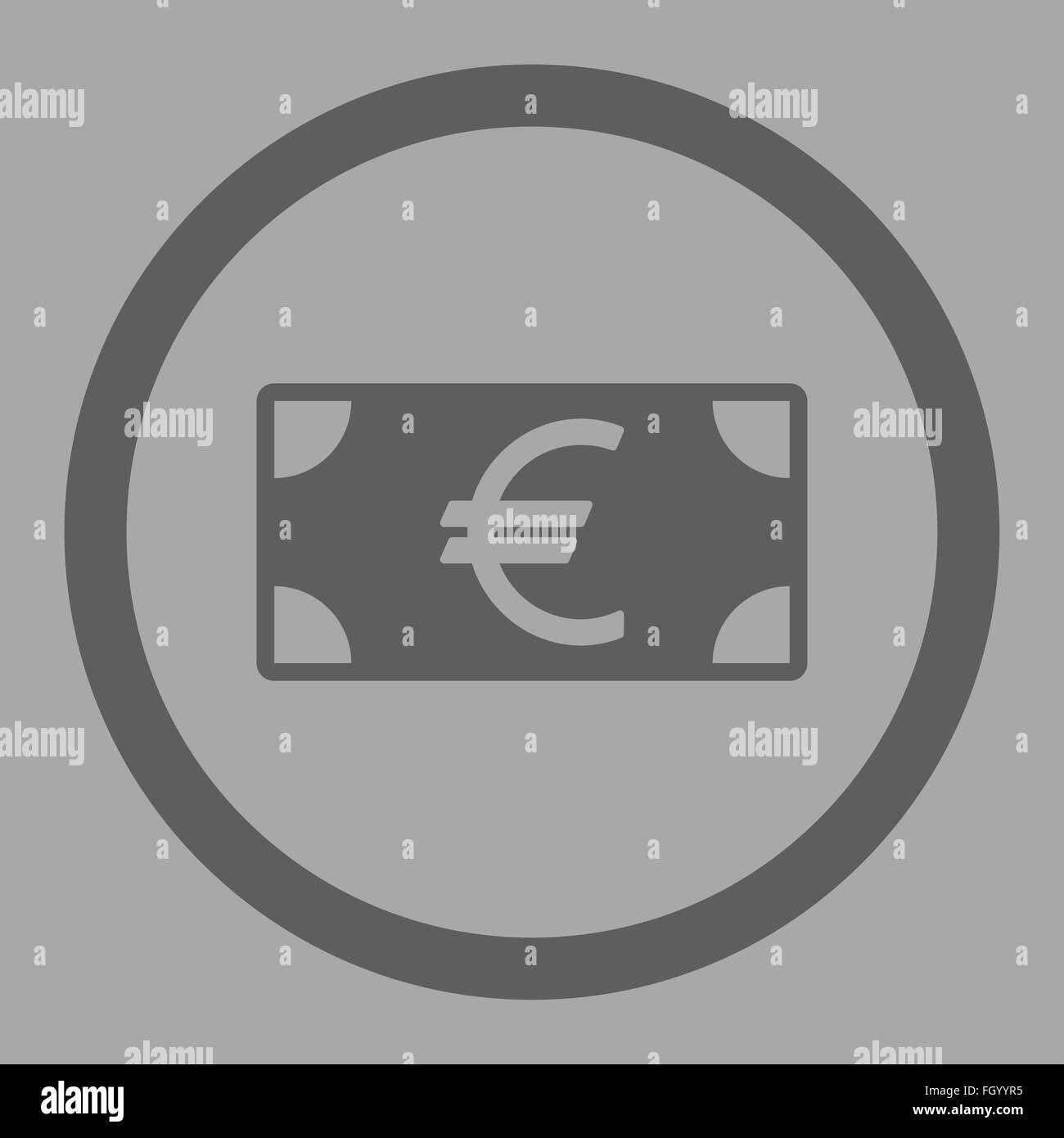 Euro Banknote Icon Stock Photo - Alamy