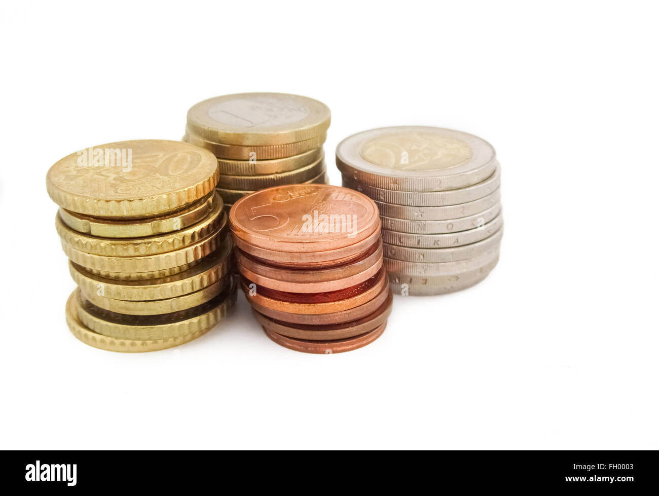 Stack of European Euro coins Stock Photo - Alamy