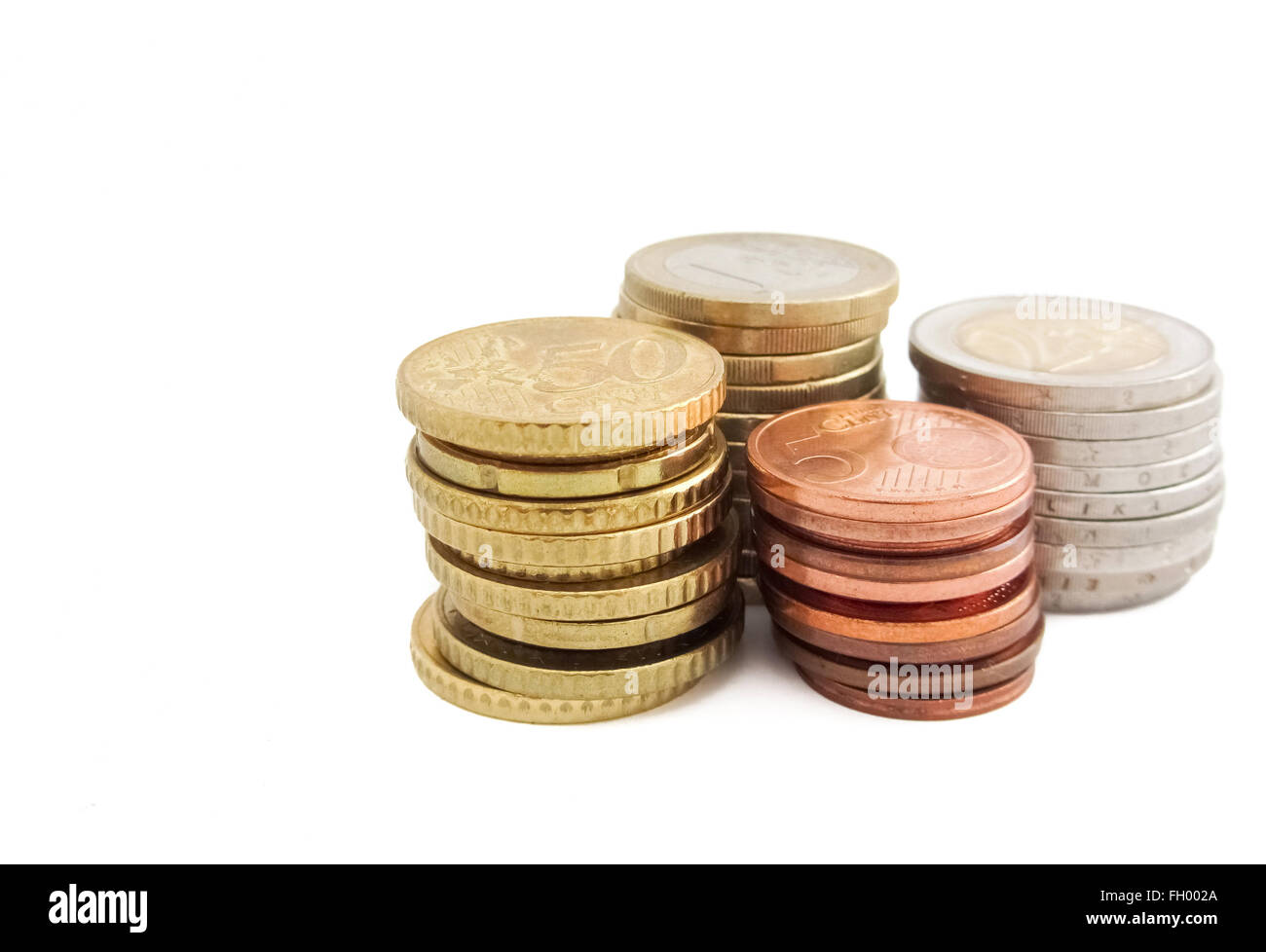 Stack of European Euro coins Stock Photo - Alamy