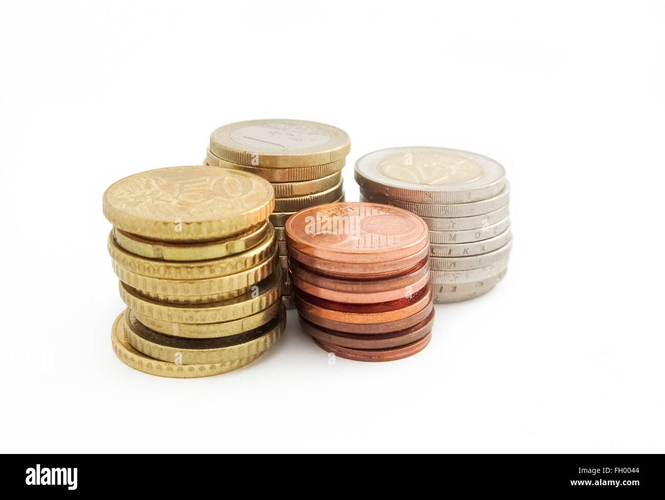 Stack euro coins on hi-res stock photography and images - Alamy