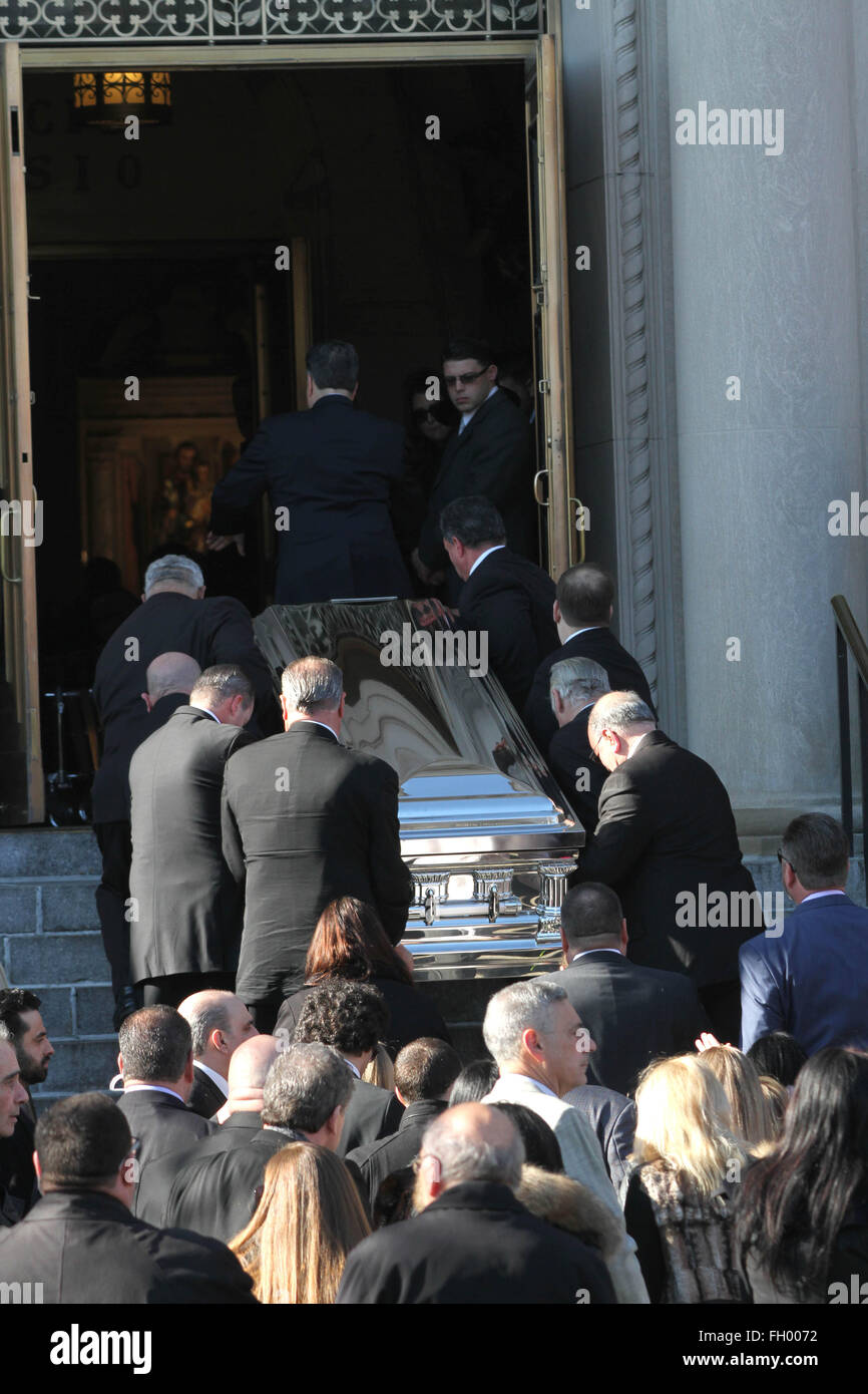 New York, USA. 21st Feb, 2016. Funeral for Angela '' Big Ang '' Raiola ...