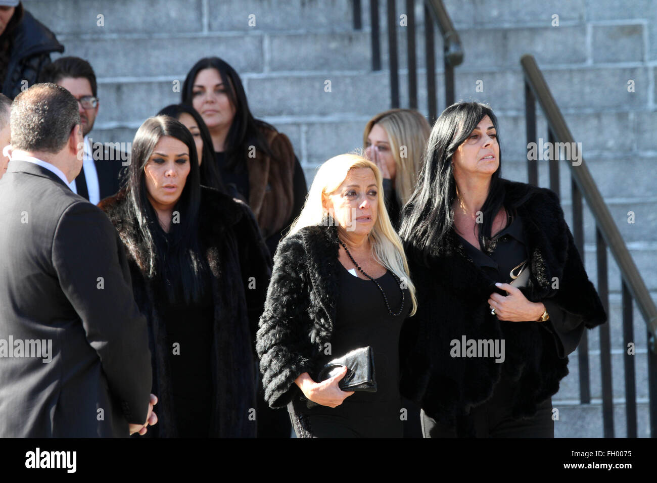 New York, USA. 21st Feb, 2016. Funeral for Angela '' Big Ang '' Raiola ...