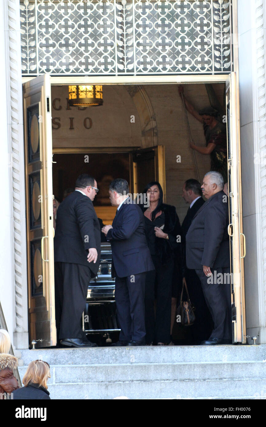 New York, USA. 21st Feb, 2016. Funeral for Angela '' Big Ang '' Raiola ...