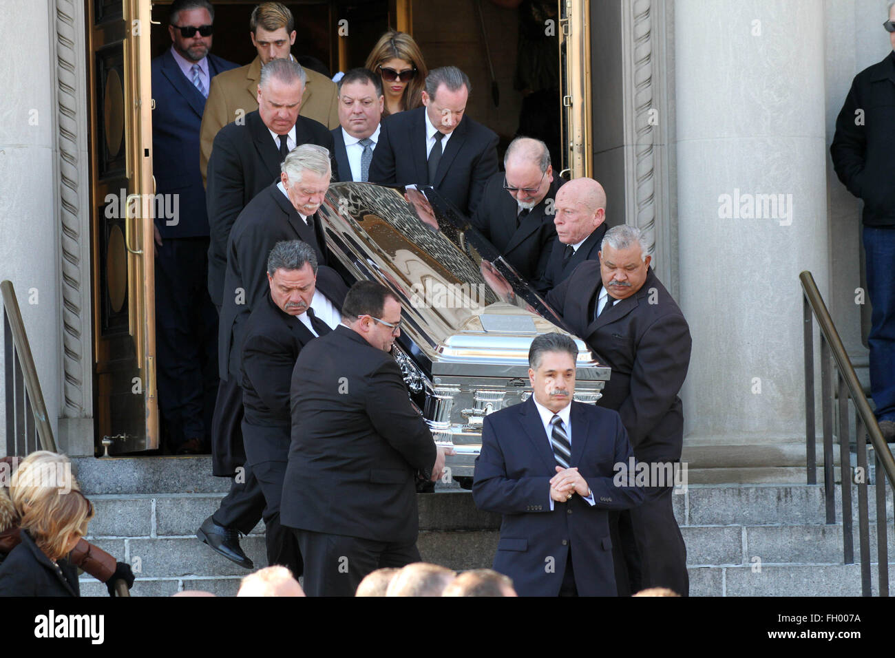 New York, USA. 21st Feb, 2016. Funeral for Angela '' Big Ang '' Raiola ...