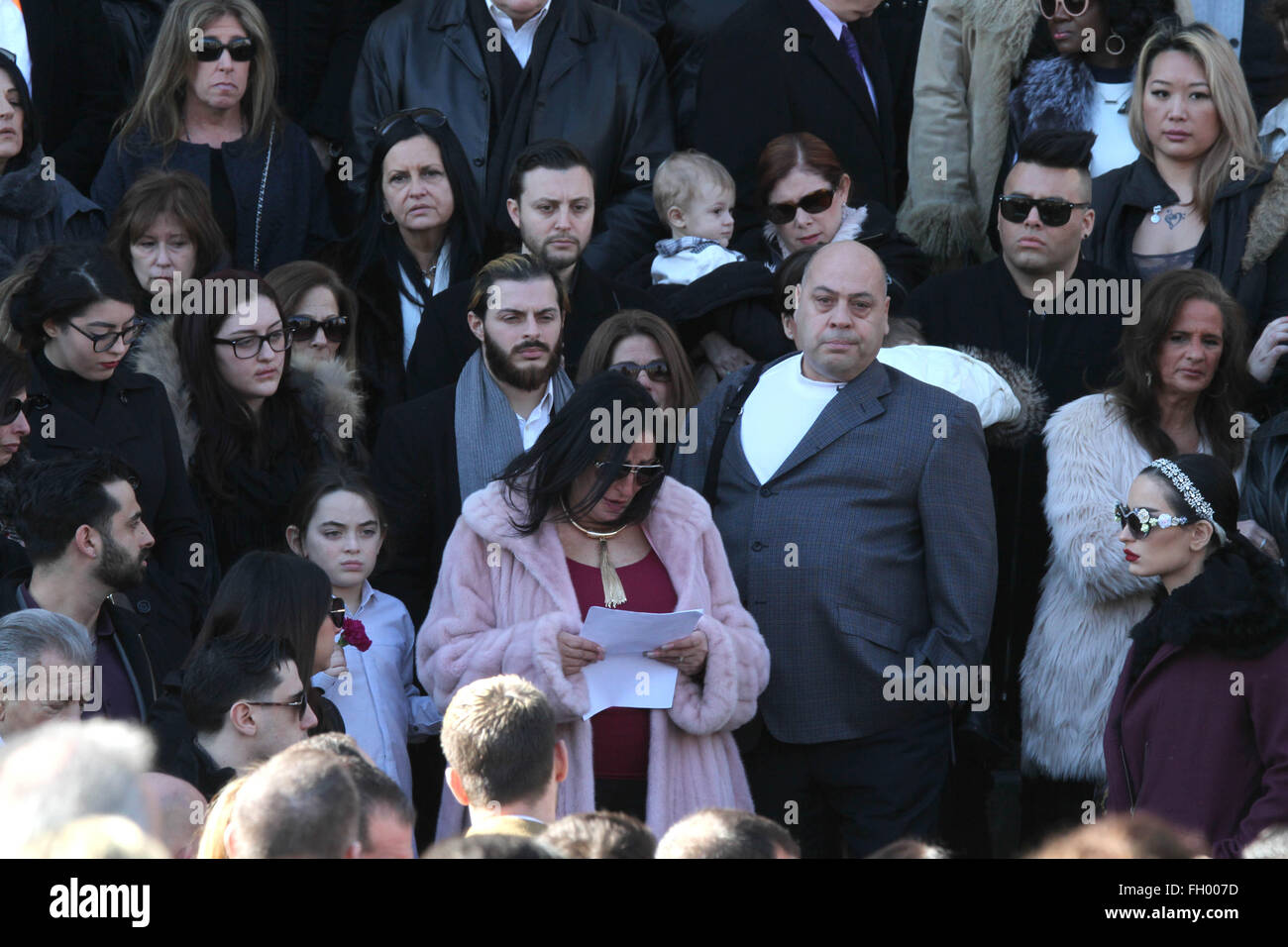 New York, USA. 21st Feb, 2016. Funeral for Angela '' Big Ang '' Raiola ...