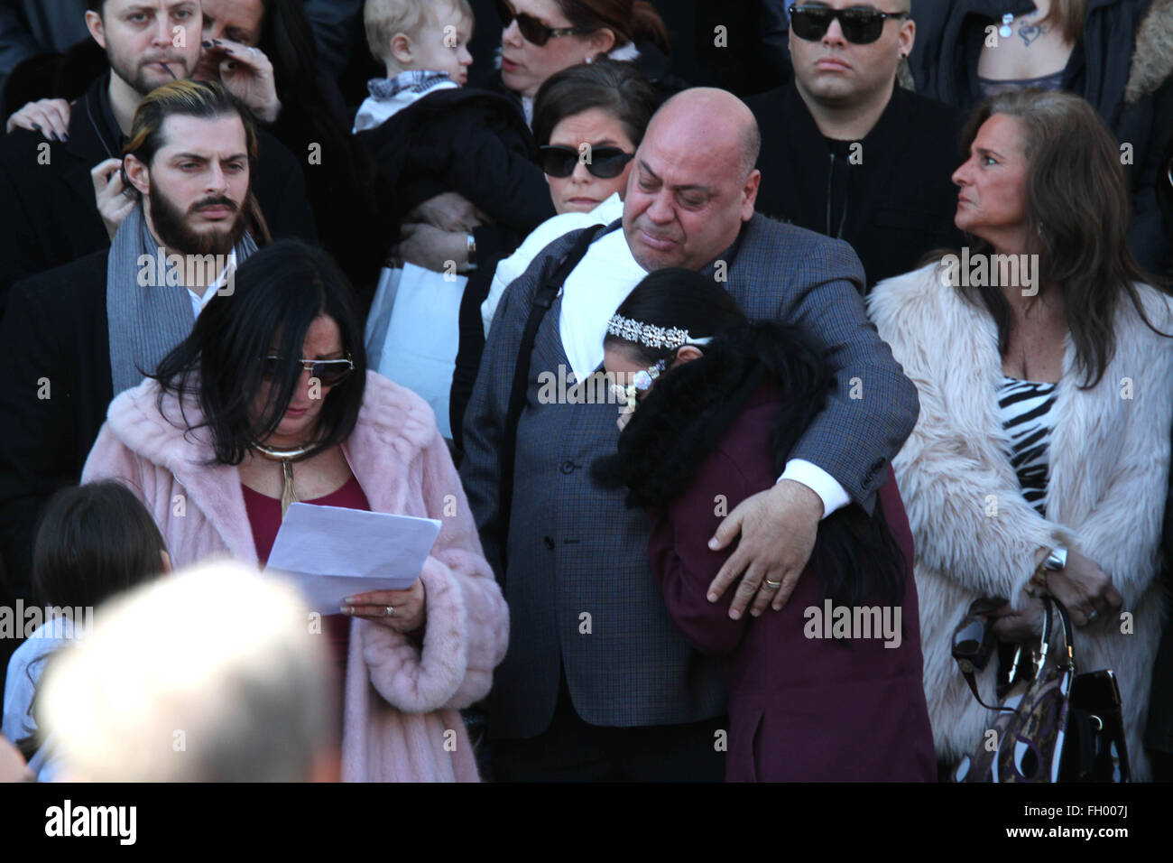 New York, USA. 21st Feb, 2016. Funeral for Angela '' Big Ang '' Raiola ...
