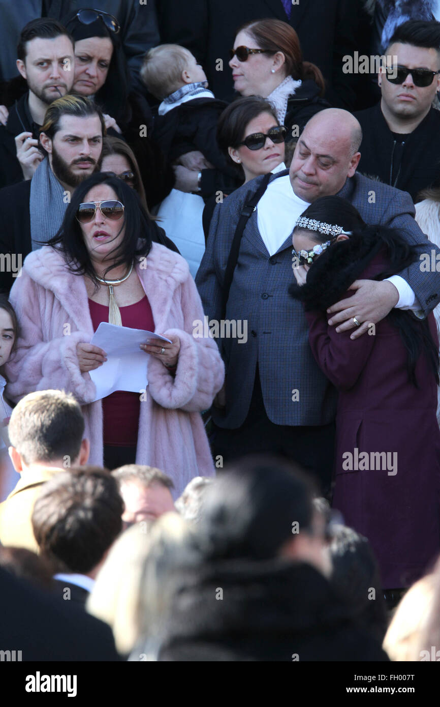New York, USA. 21st Feb, 2016. Funeral for Angela '' Big Ang '' Raiola ...