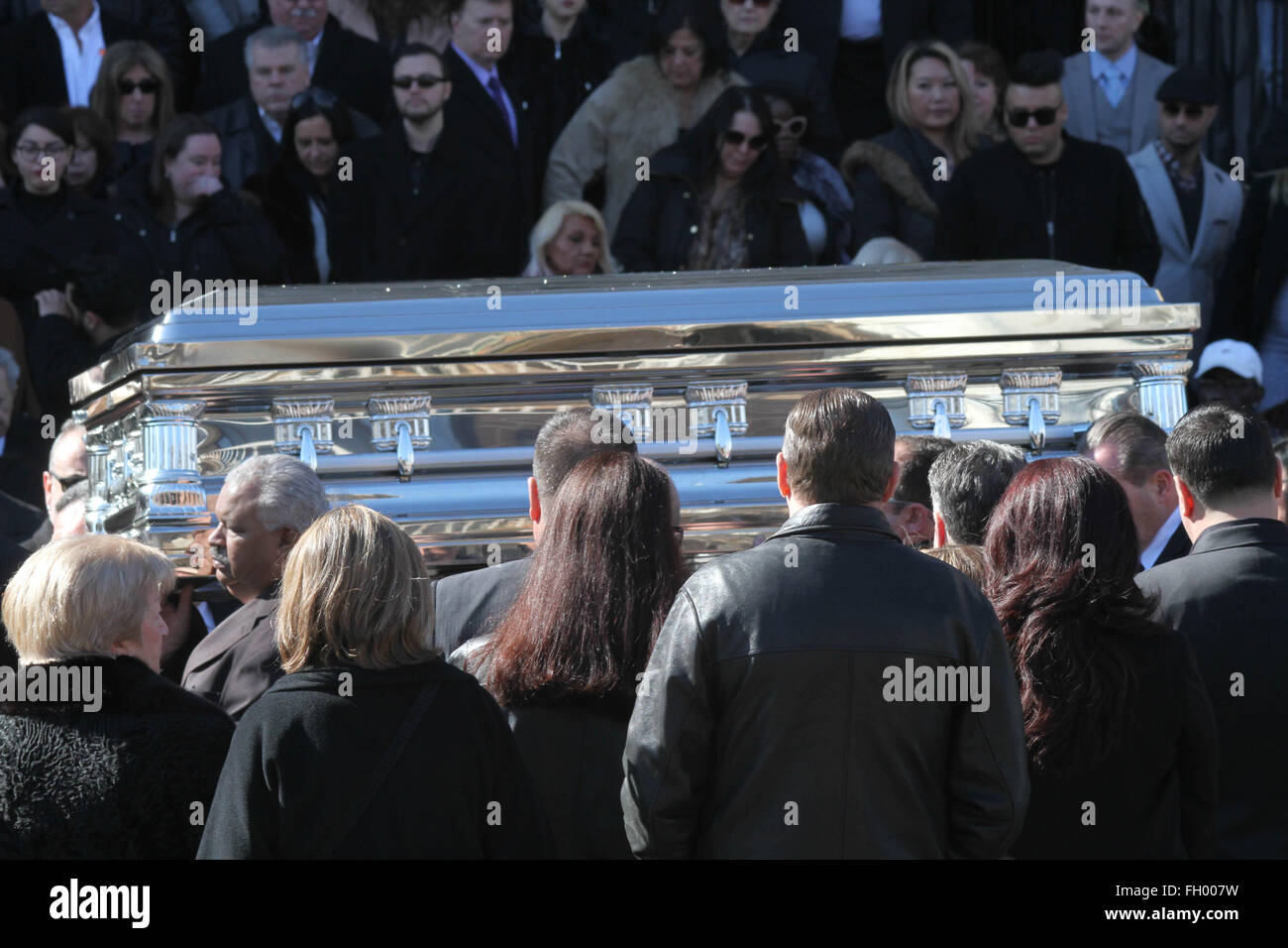 New York, USA. 21st Feb, 2016. Funeral for Angela '' Big Ang '' Raiola ...