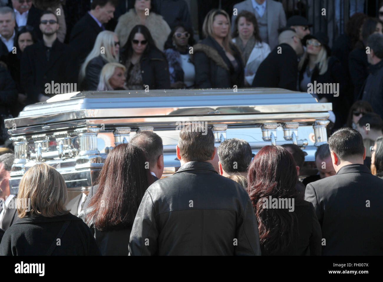 New York, USA. 21st Feb, 2016. Funeral for Angela '' Big Ang '' Raiola ...