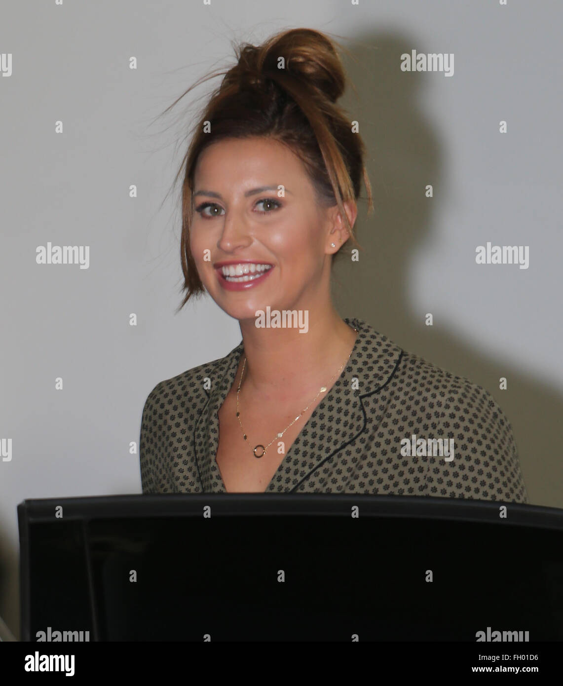 Ferne McCann outside ITV Studios Featuring: Ferne McCann Where: London ...