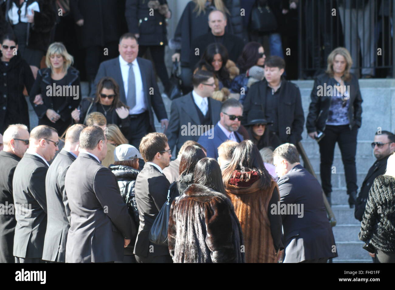 New York, USA. 22nd Feb, 2016. Funeral for Angela '' Big Ang '' Raiola ...