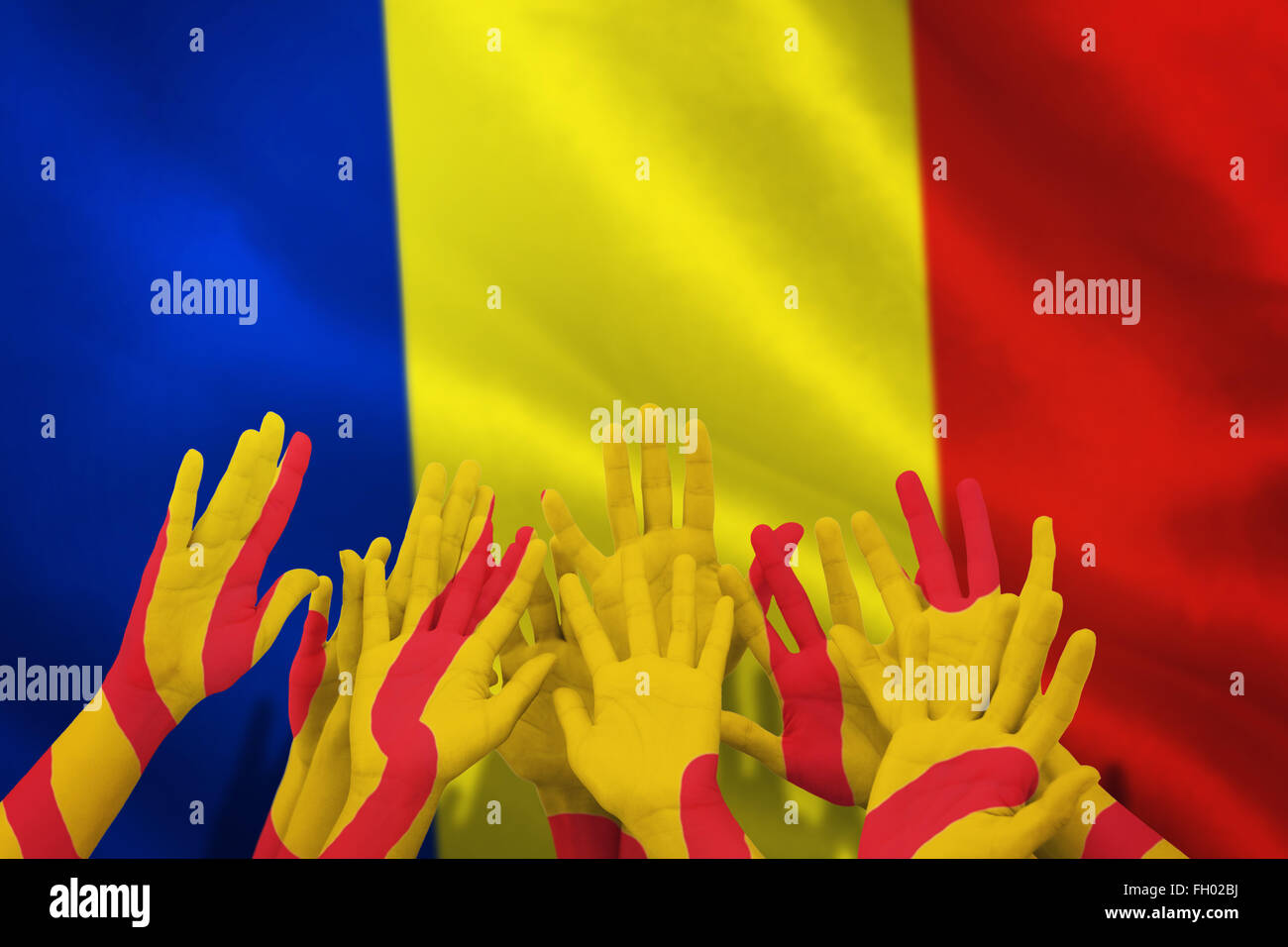 Raising flag hands hi-res stock photography and images - Alamy