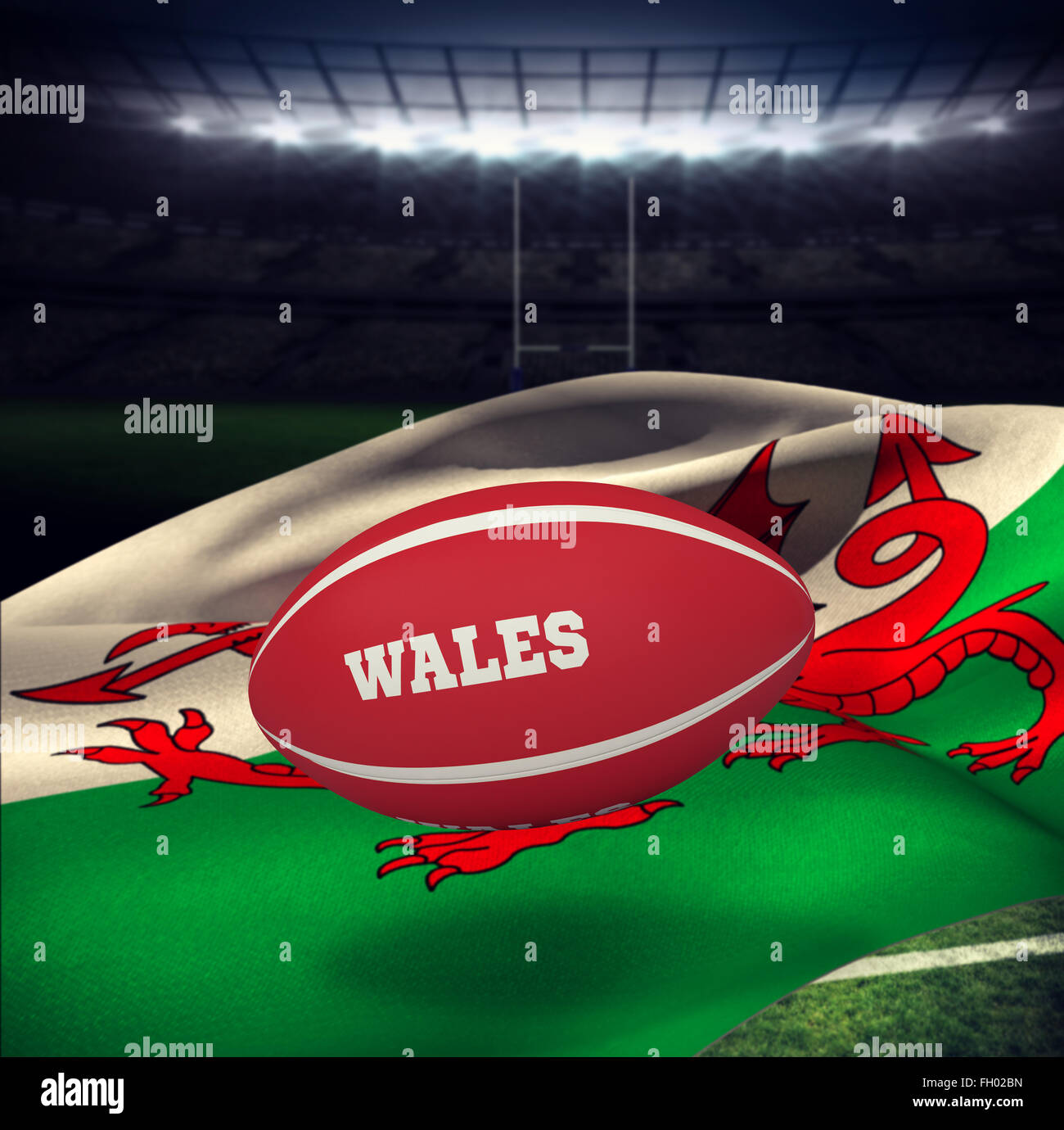 Composite image of wales rugby ball Stock Photo - Alamy