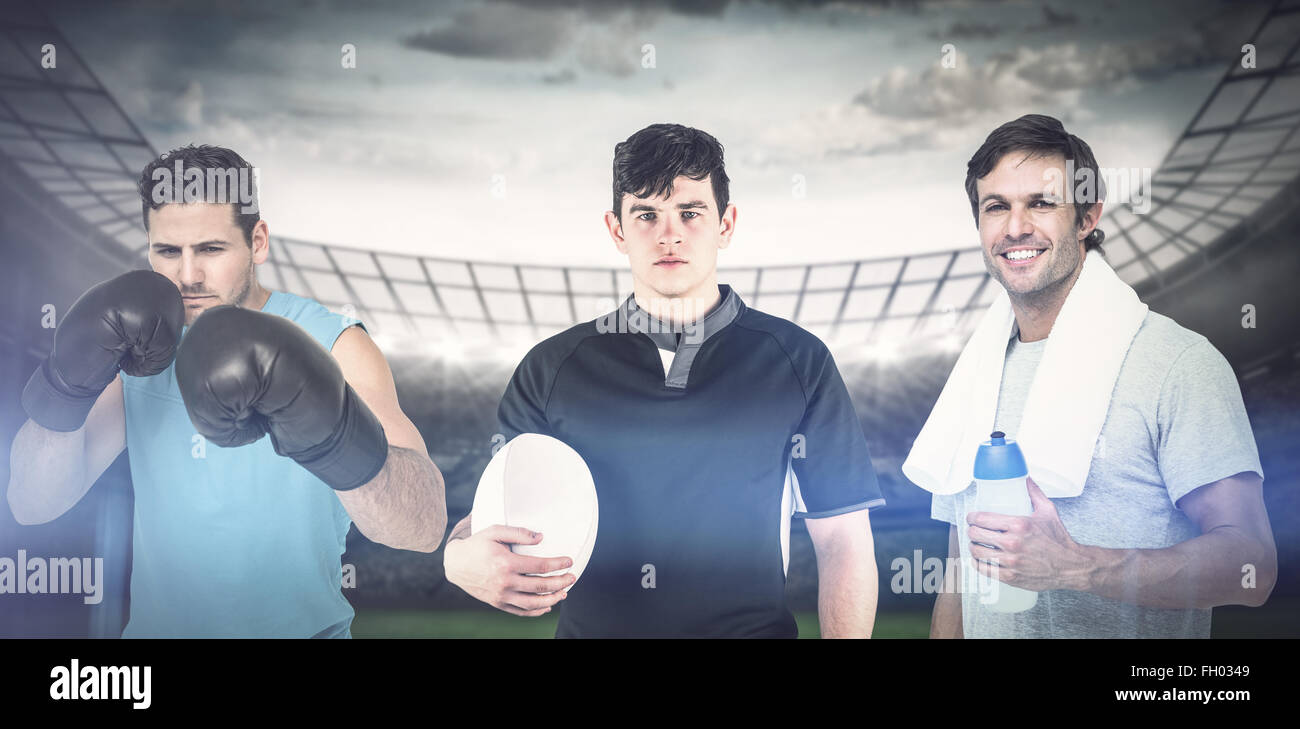 Composite image of fit people Stock Photo - Alamy