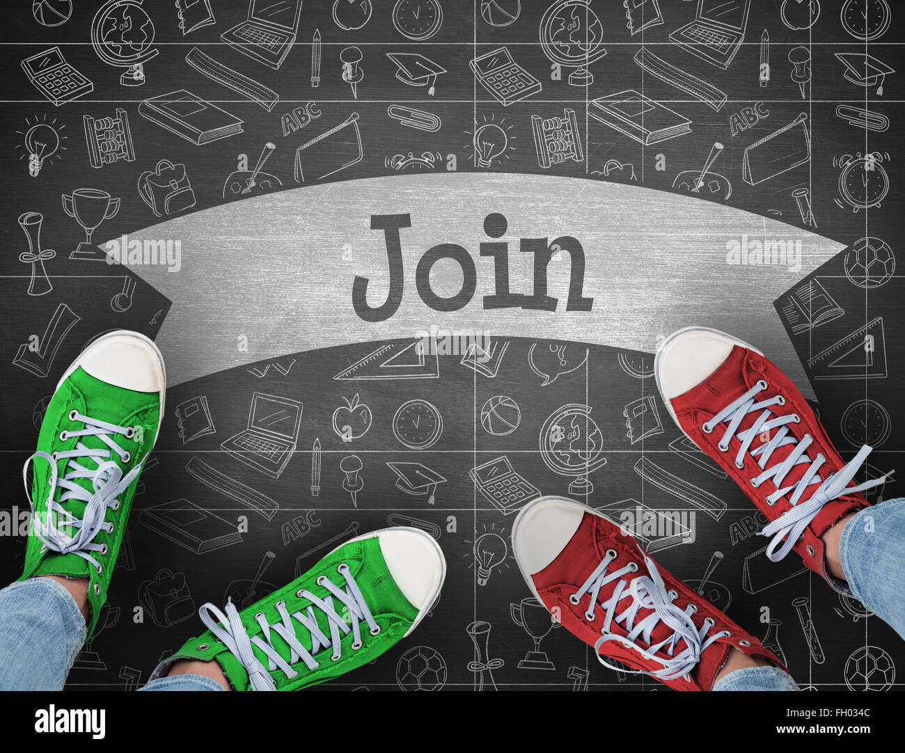 Join against black background Stock Photo - Alamy