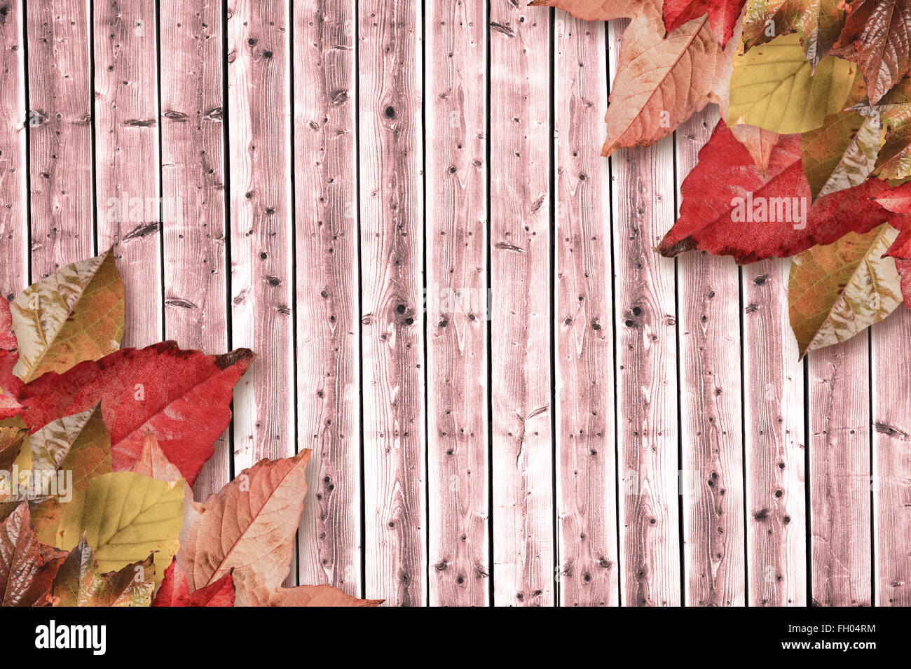 Composite image of autumn leaves pattern Stock Photo - Alamy