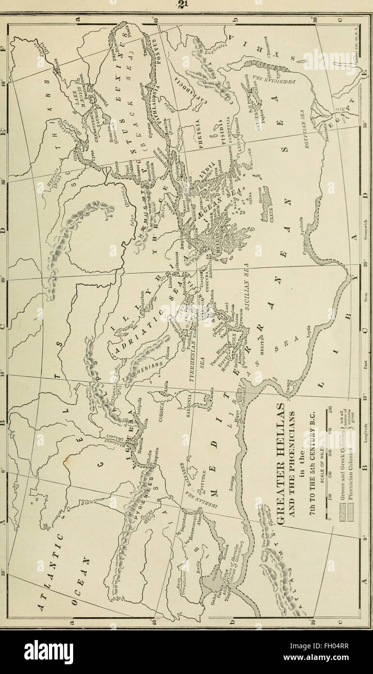 A 1909 historical atlas detailing the significant events, cultures, and ...