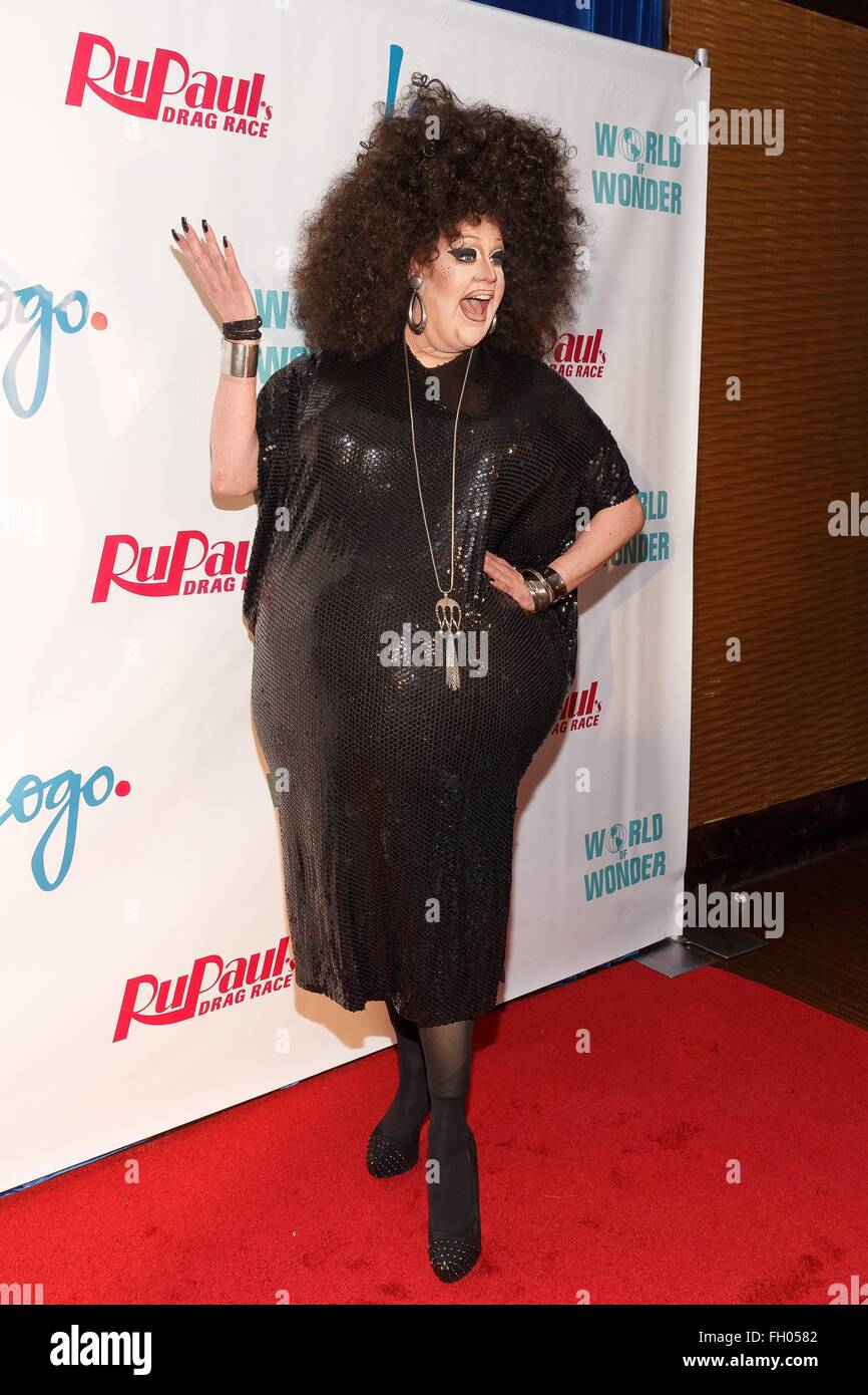 New York, NY, USA. 22nd Feb, 2016. Thorgy Thor at arrivals for Logo's ...