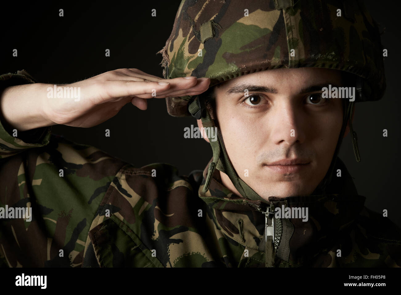 Soldier saluting hi-res stock photography and images - Alamy