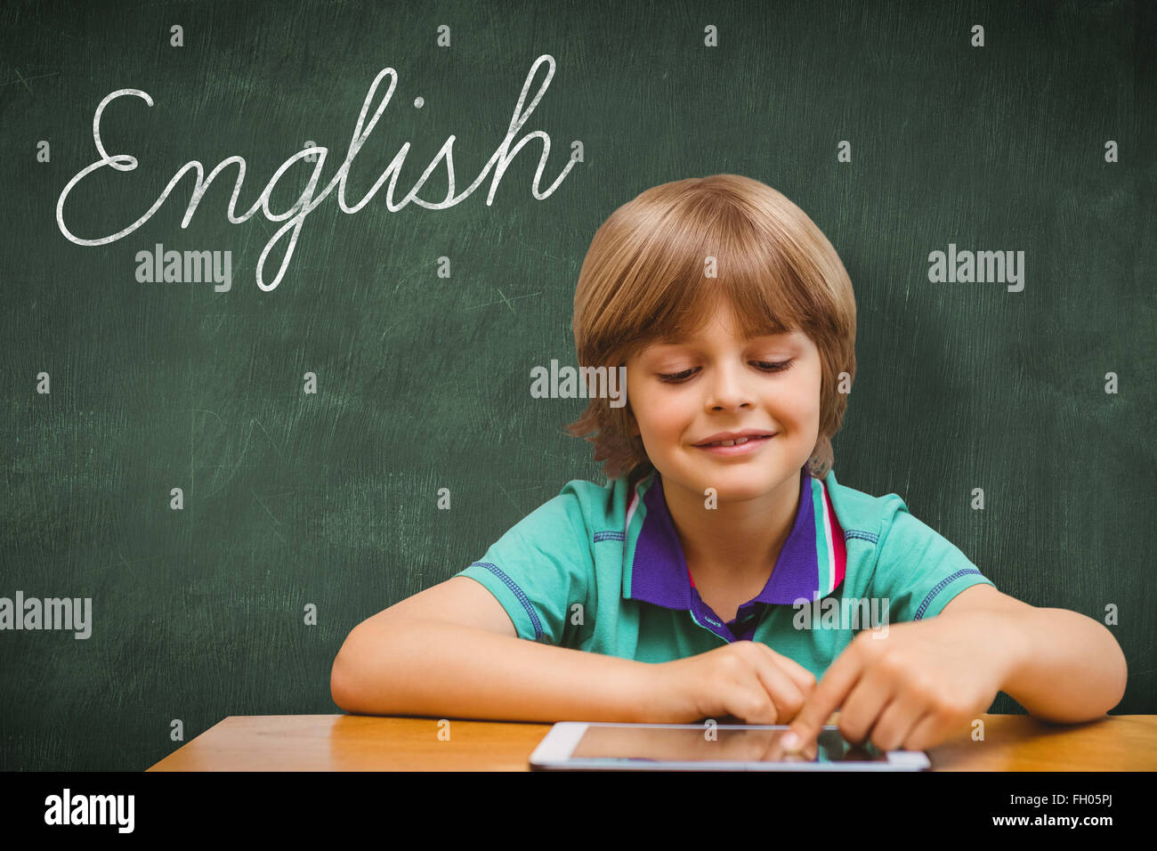 English against green chalkboard Stock Photo - Alamy
