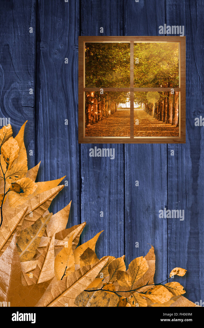 Composite image of square shape glass window Stock Photo - Alamy