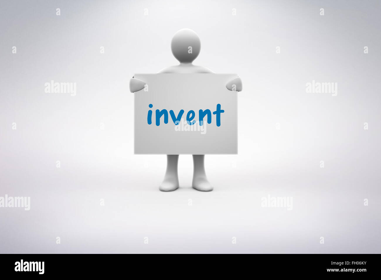 Invent against grey background Stock Photo - Alamy