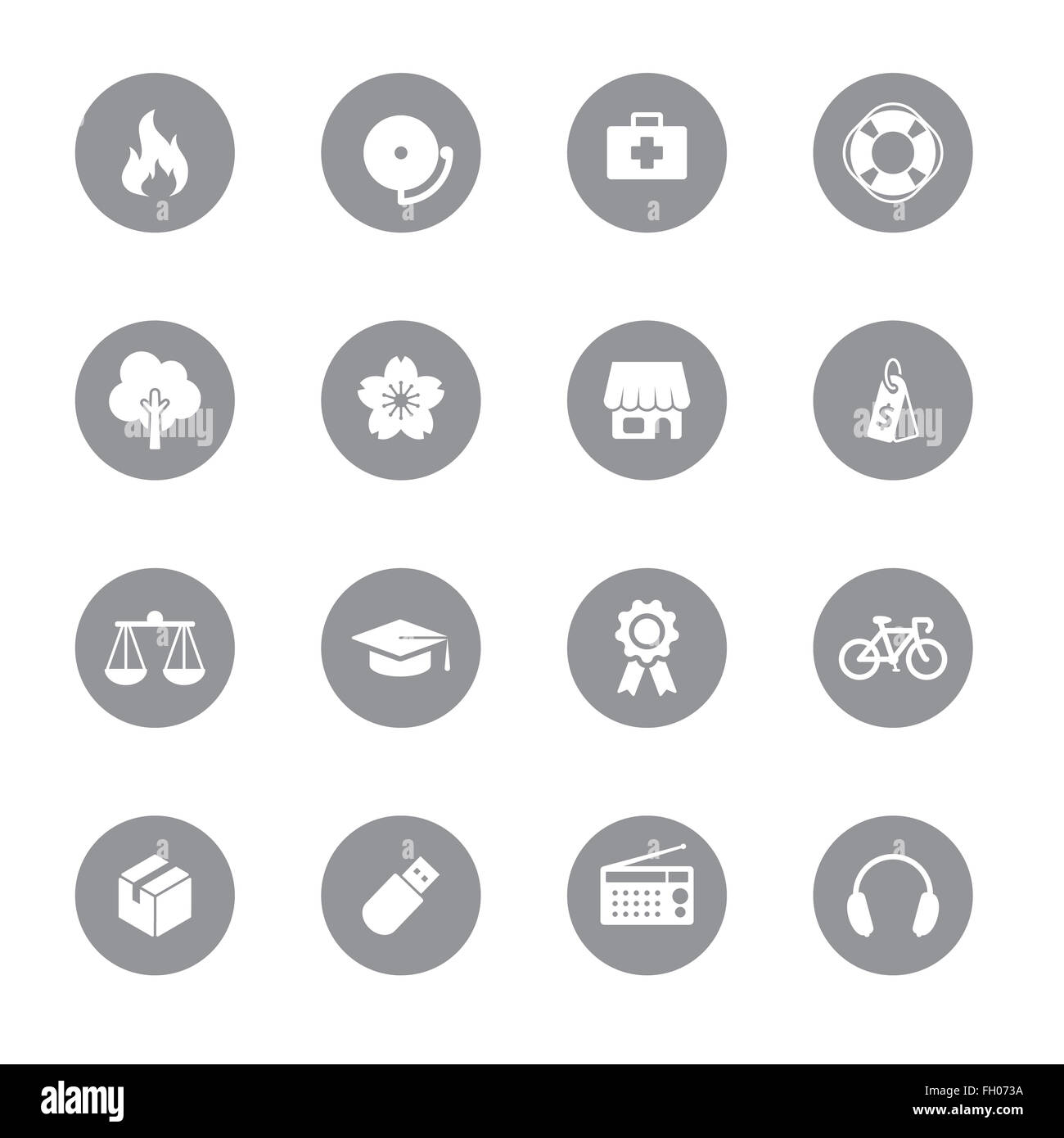 [JPEG] web icon set 6 on gray circle Stock Photo - Alamy