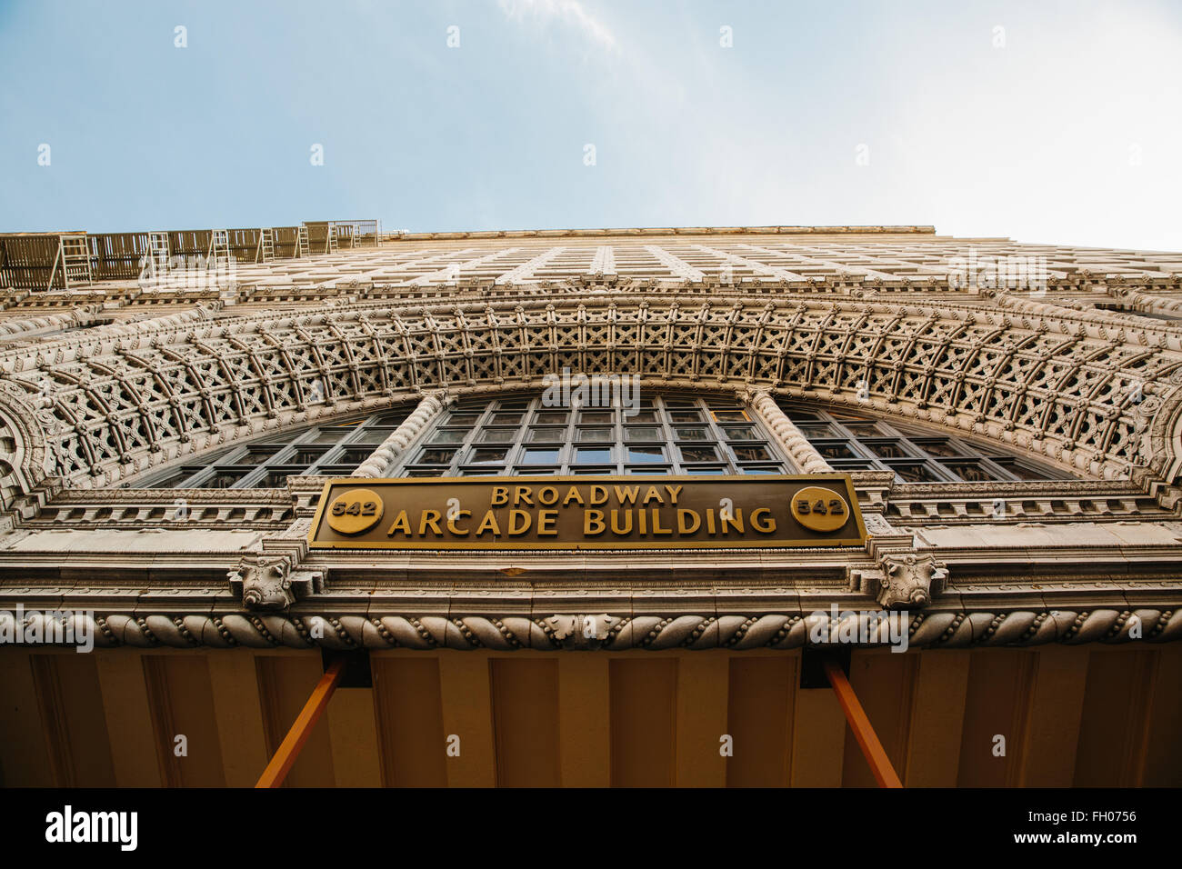 Street view of buildings in downtown Los Angeles, California Stock ...