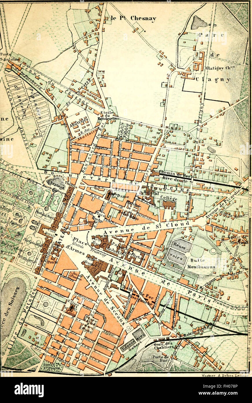 'Paris and Environs' (1881) is a travel guide detailing routes from ...