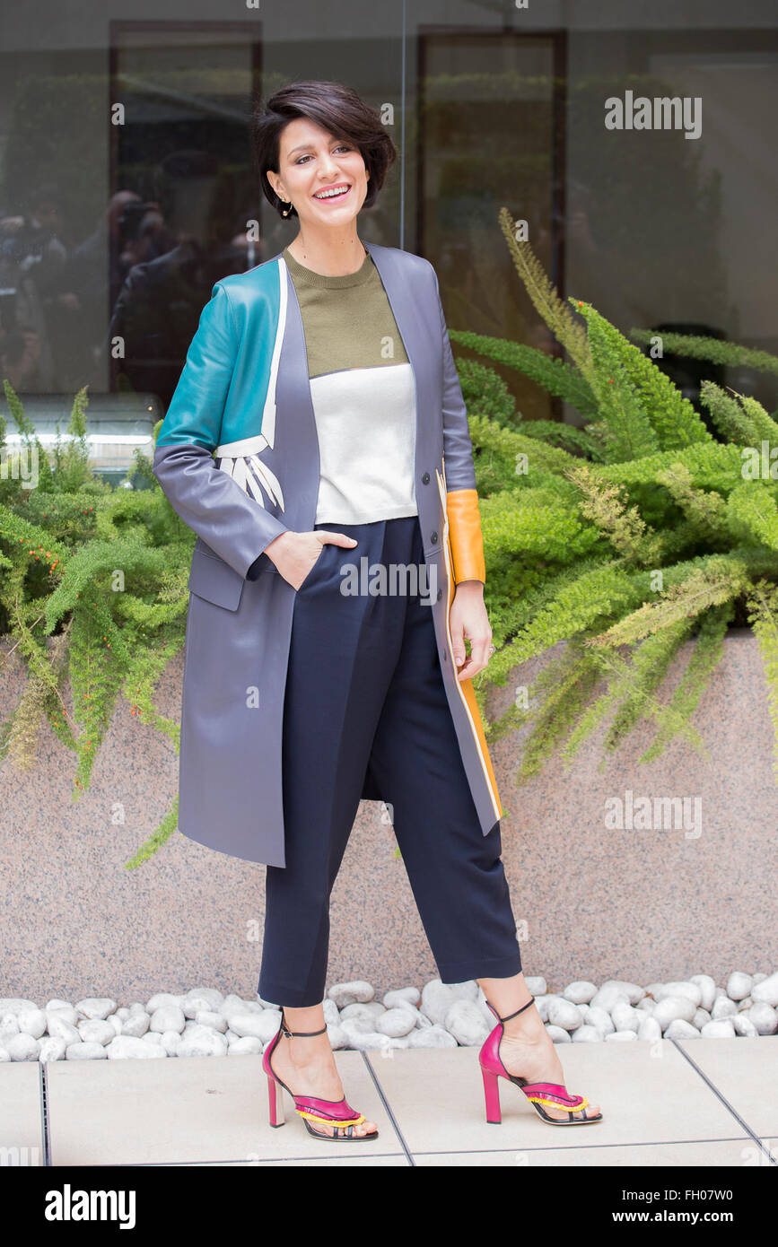Rome, Italy. 22nd Feb, 2016. Giulia Bevilacqua poses for photographers ...