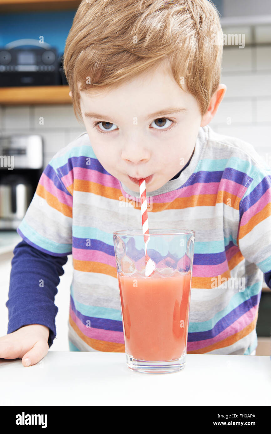 Boy drinking from glass hi-res stock photography and images - Alamy