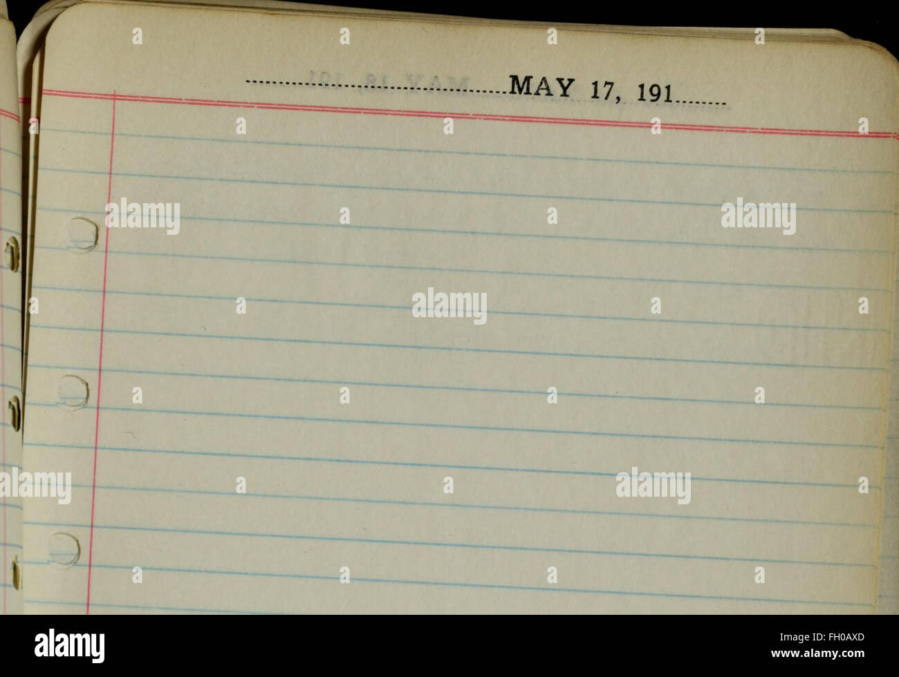 Alice Winifred O'Connor Professional Diaries, 1918 (1918 Stock Photo ...