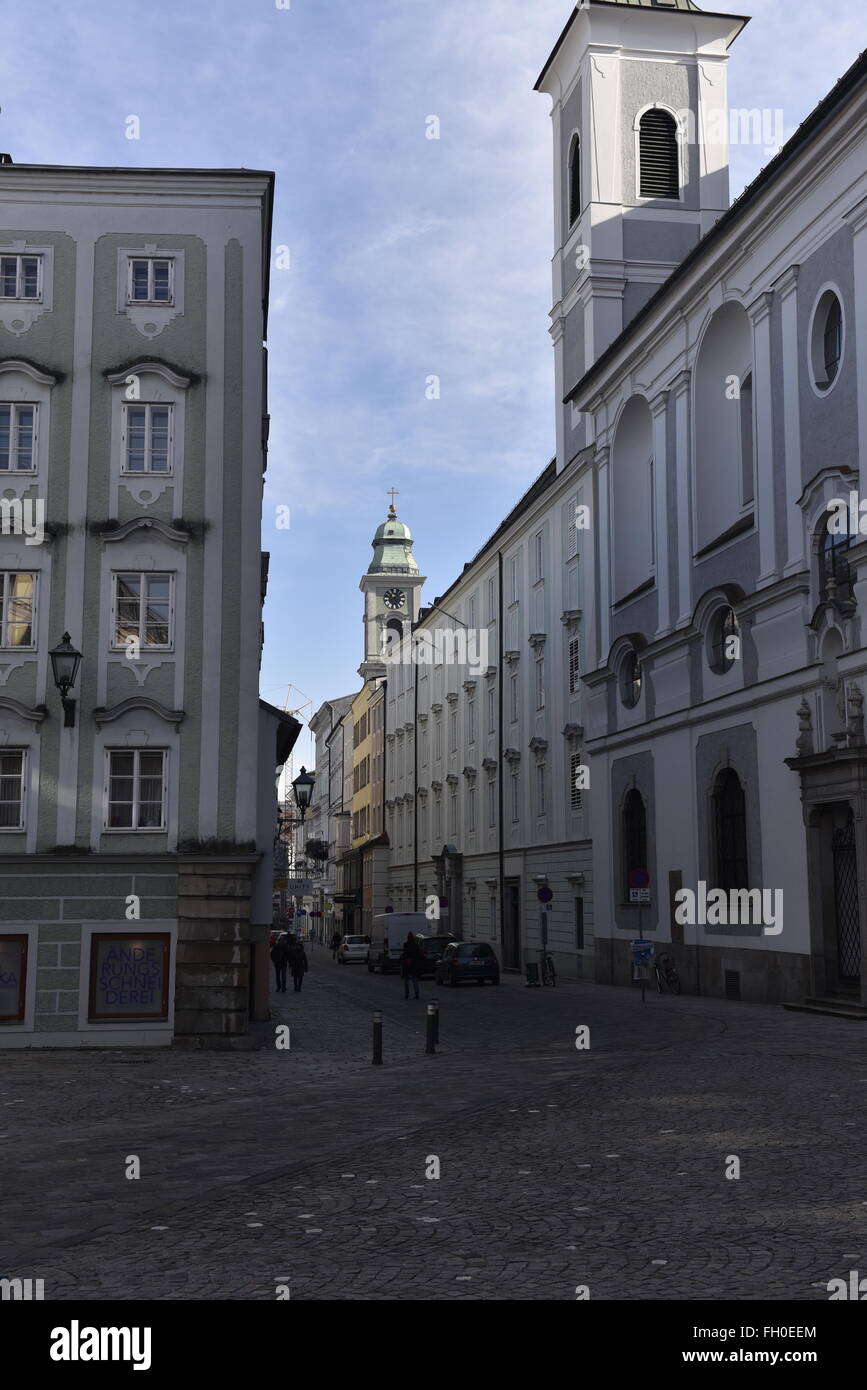 The Landhaus with parts of the historic center of Linz, Austria Stock ...