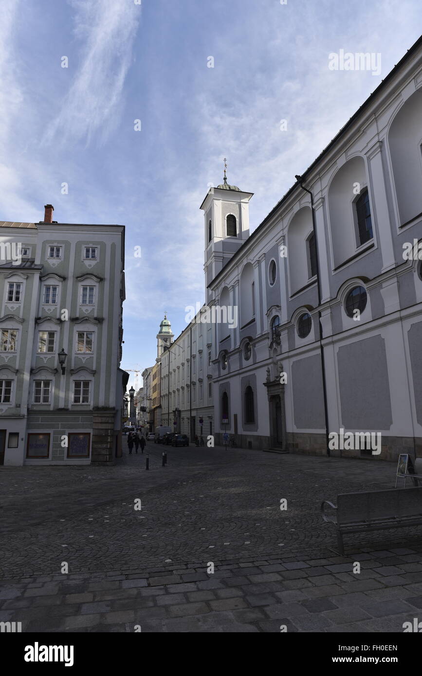 The Landhaus with parts of the historic center of Linz, Austria Stock ...