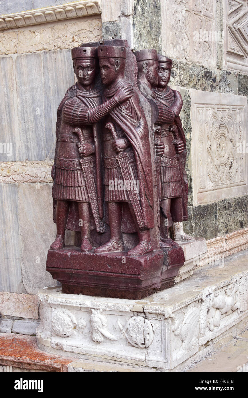 Monument of Four Tetrarchs, late roman emperors, at the corner of Saint ...
