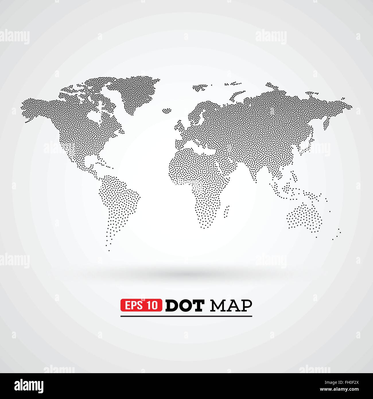 Black Dotted world map. Vector illustration Stock Vector Image & Art ...