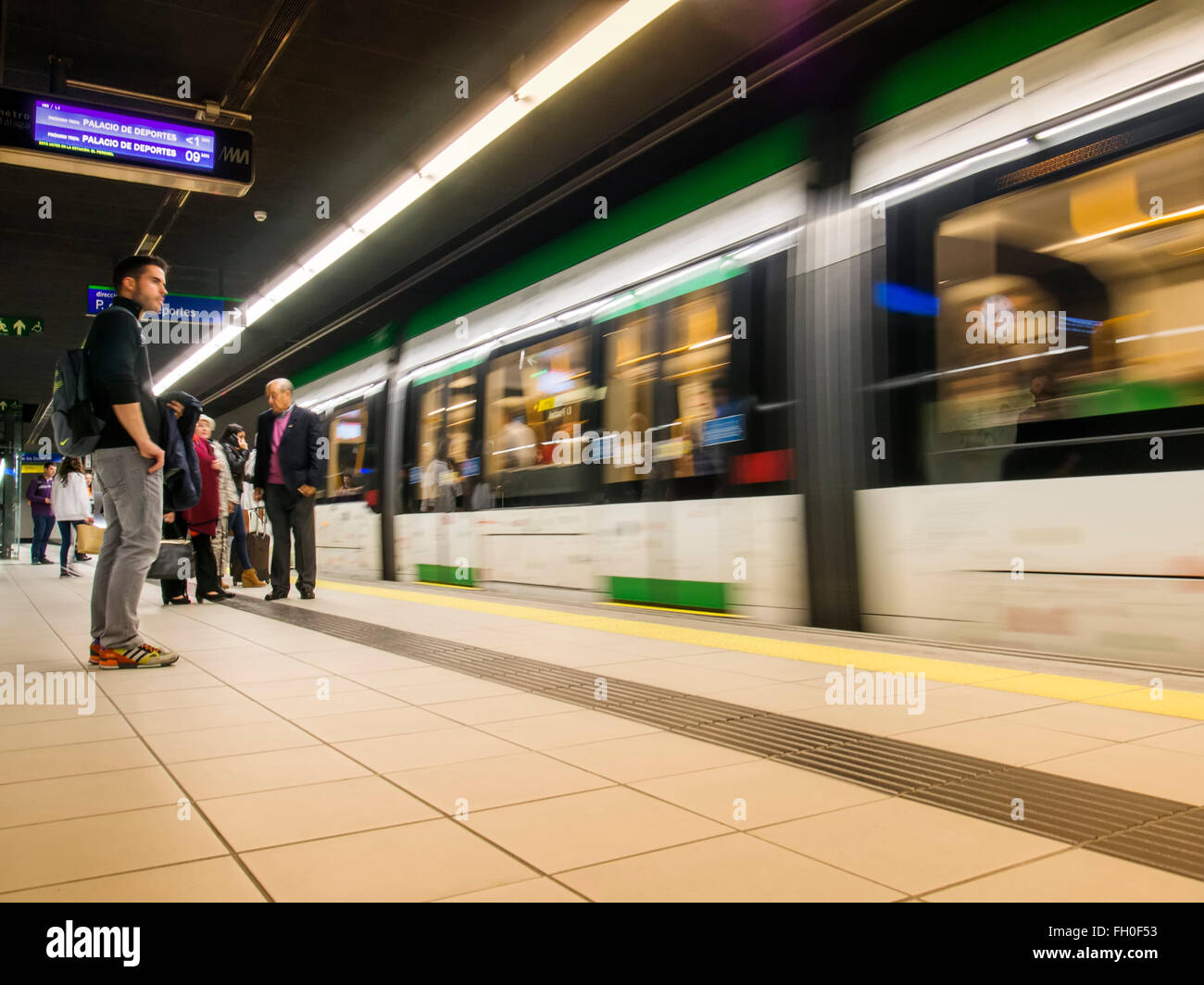 Metro subway station, Malaga city Costa del Sol. Andalusia southern ...