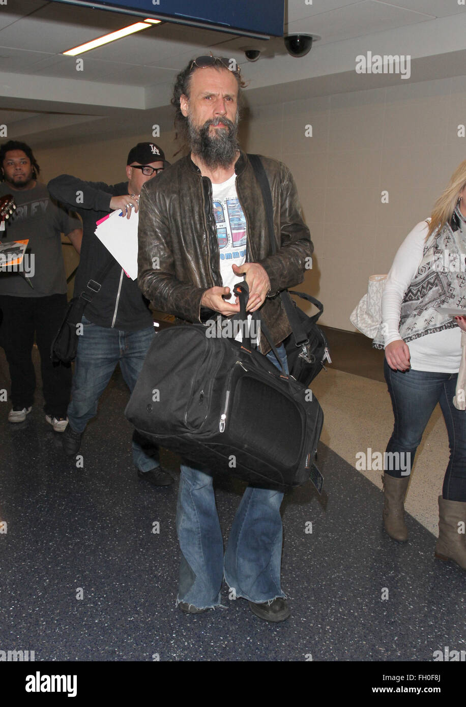 Rob Zombie and his wife Sheri Moon Zombie arrive at Los Angeles ...