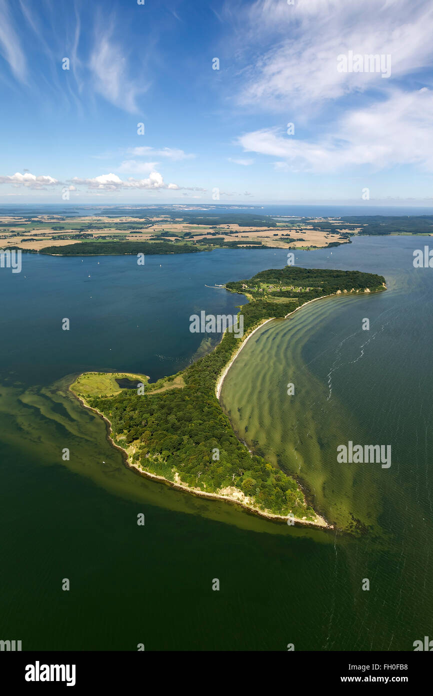 Aerial view, Holiday Isle of Vilm, island of the former State Chairman ...