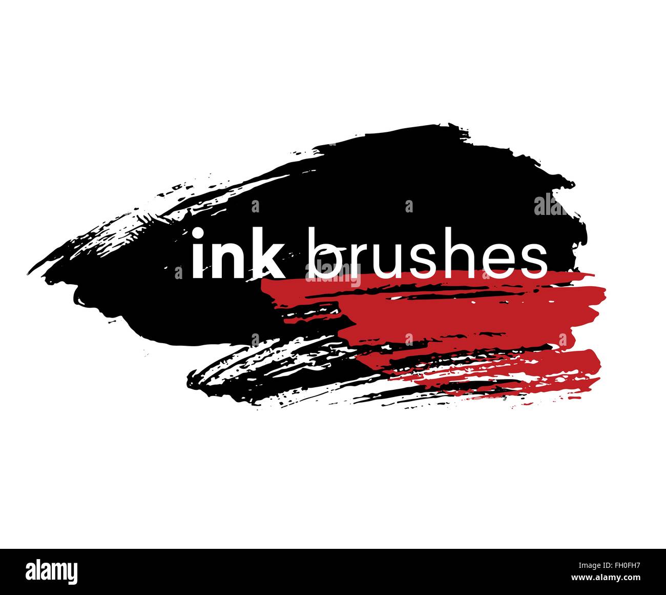 Detail ink brush paint stroke. Vector illustration Stock Vector Image ...