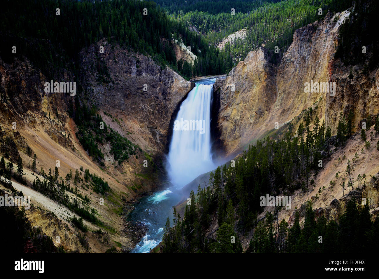 Yellowstone National Park Waterfall Stock Photo - Alamy