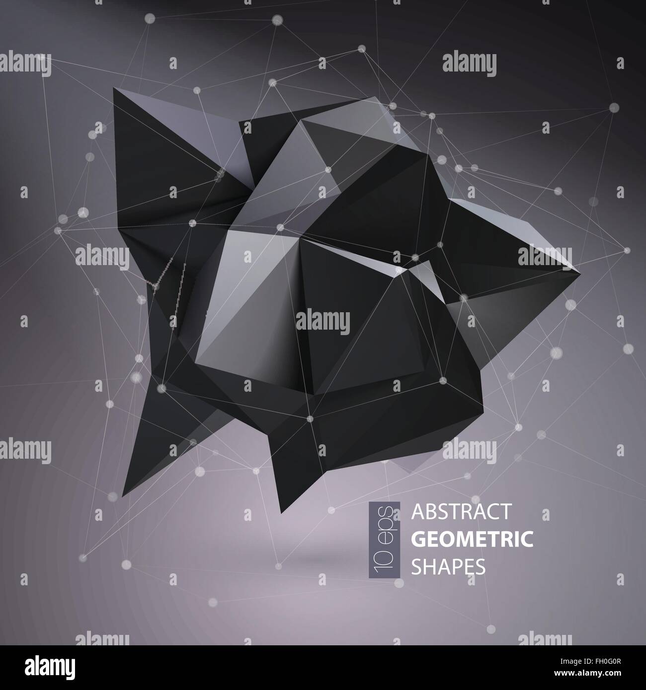 Abstract geometric shape triangular Crystal. Vector illustration Stock ...