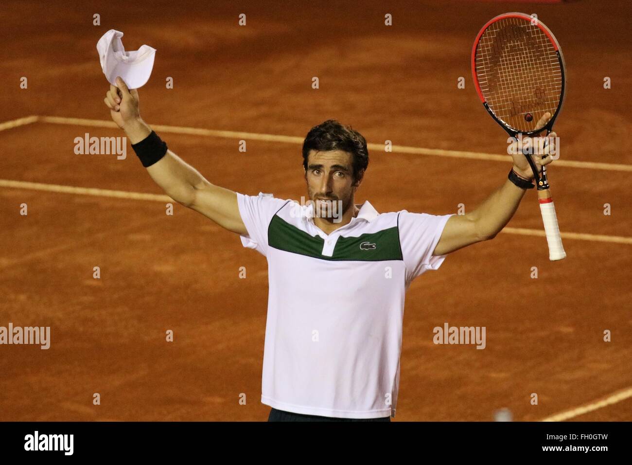 Rio de Janeiro, Brazil, February 21st 2016. Pablo Cuevas (URU ...
