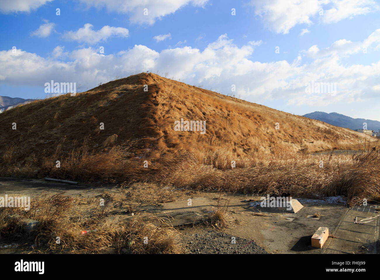 A general view of a land under reconstruction in Rikuzentakata on ...