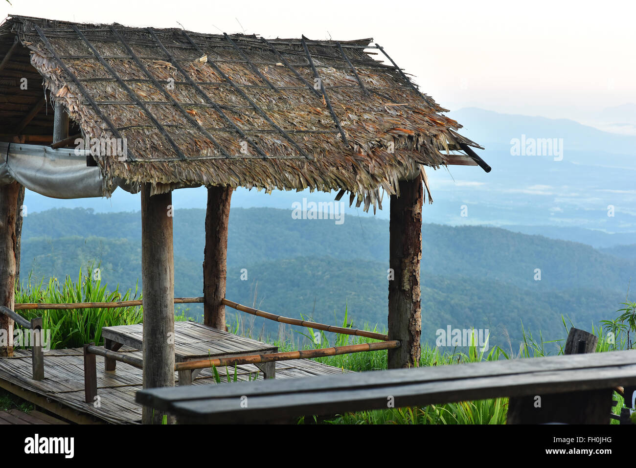 cottage on mountain , cottage, hut, cabin, shack, lodge, shanty Stock ...