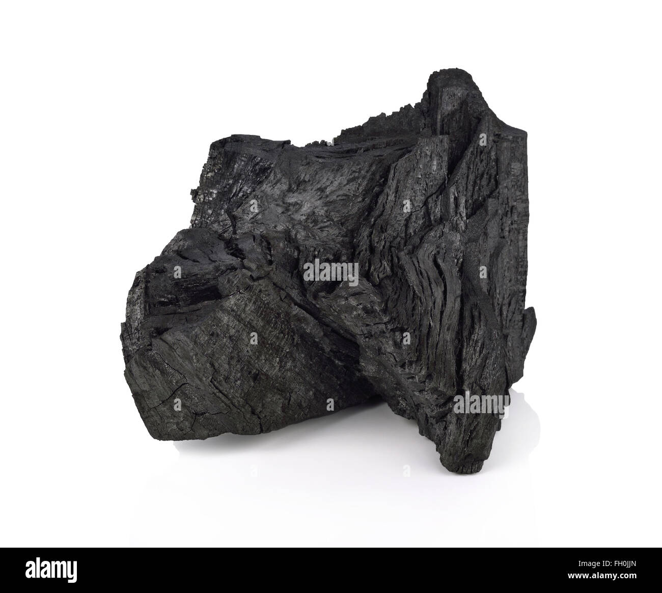 Coal on Isolated White Background Stock Photo - Alamy